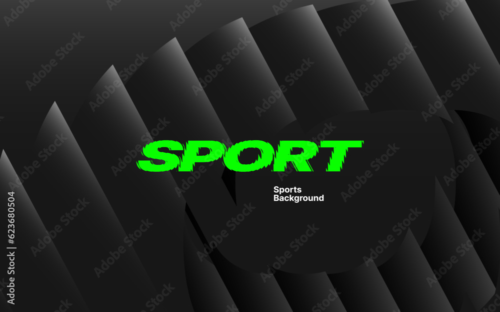 Sports background with fluted glass effect. Vector layout template ...
