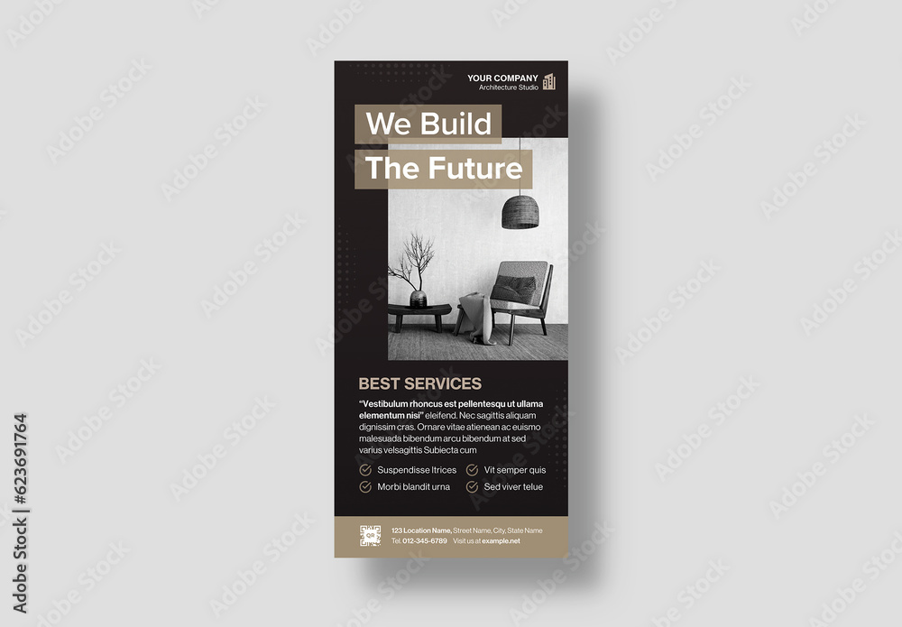 Modern Corporate DL Card Flyer Layout Stock Template | Adobe Stock