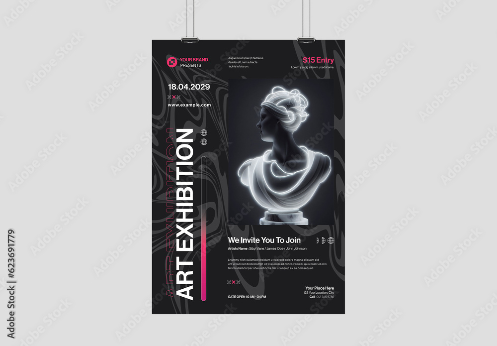 Modern Event Poster Banner Layout Stock Template | Adobe Stock