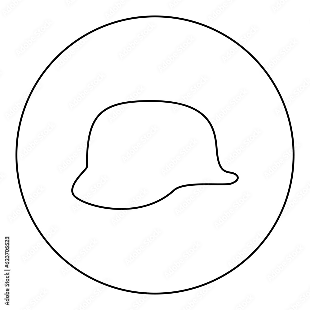 German helmet of World War two 2 stahlhelm ww2 icon in circle round ...
