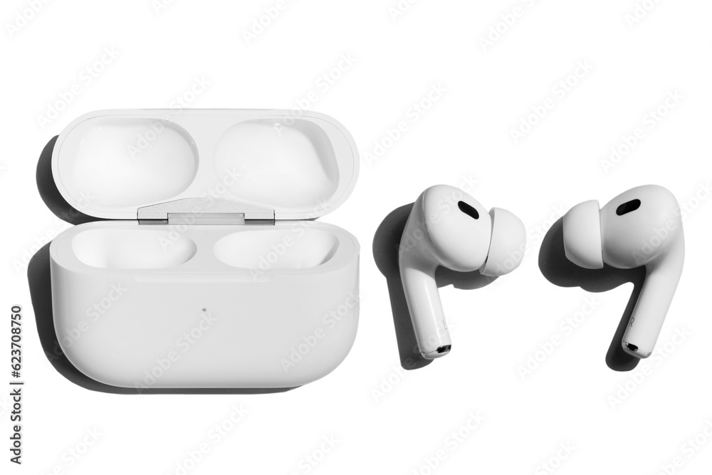 New apple AirPods Pro 2 on transparent background Stock Photo | Adobe Stock