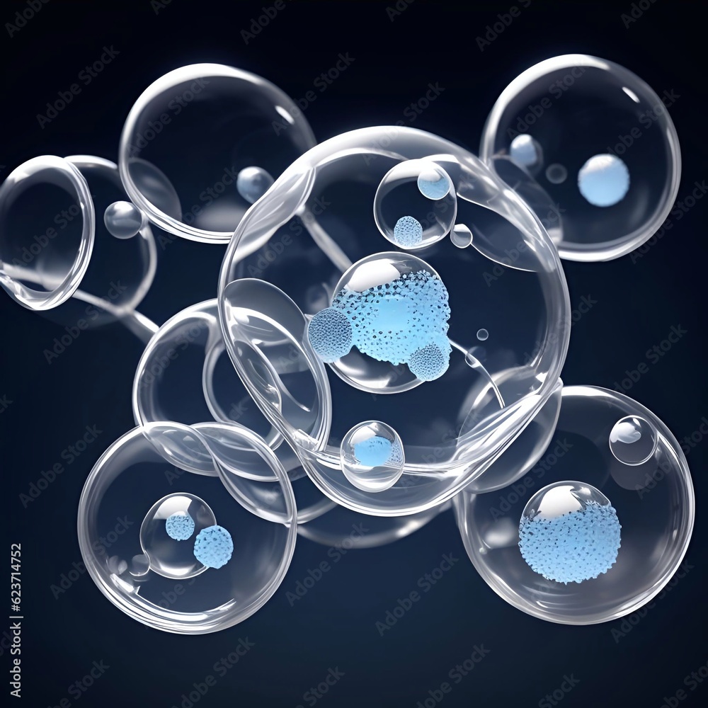 Germs virus bacteria molecule bubble structure hi tech background ...