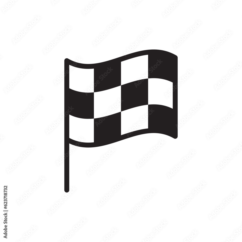 Race flag vector icon. Formula 1 flag flat sign design. Flag symbol ...