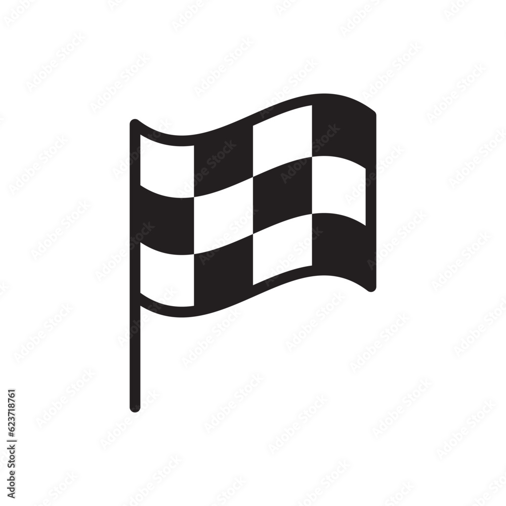 Race flag vector icon. Formula 1 flag flat sign design. Flag symbol ...