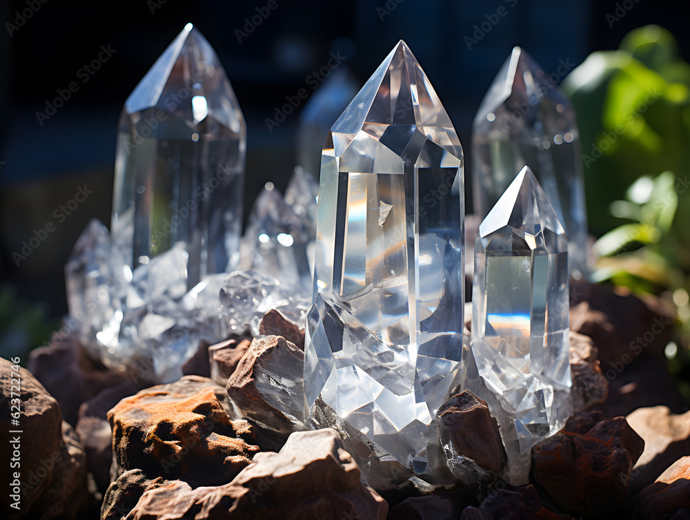 Crystal clear quartz The crystallization of natural gemstones ...