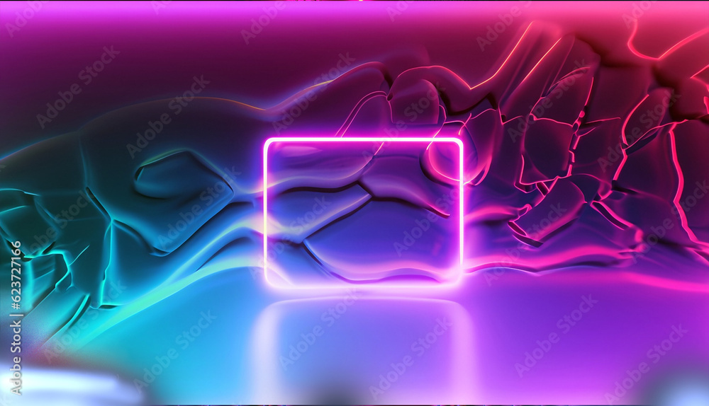 Neon lighting effect, neon background, neon background with wall ...