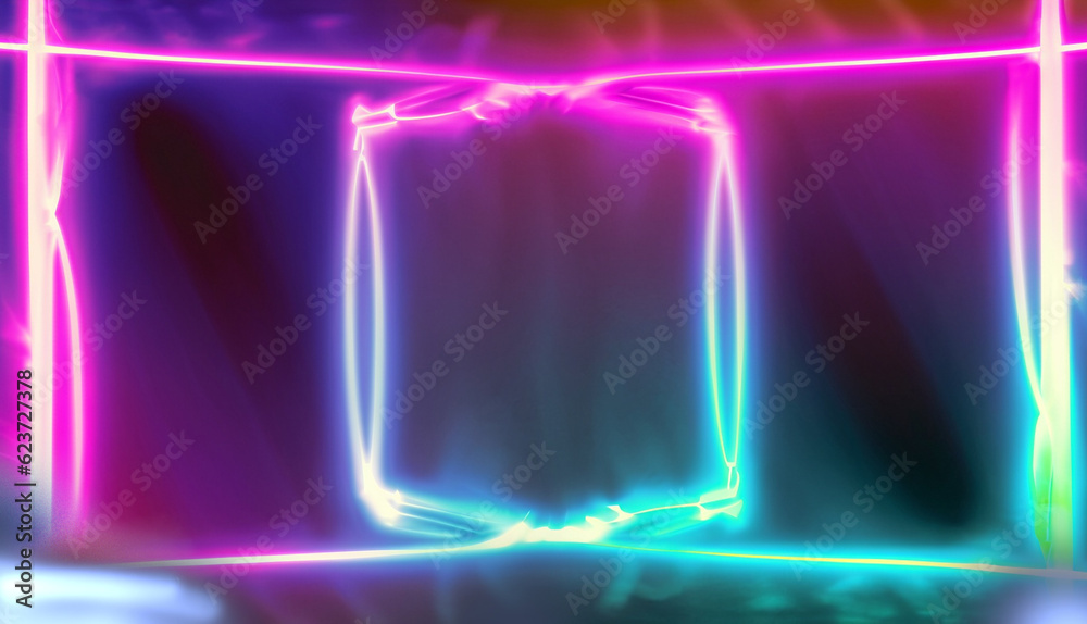 Neon lighting effect, neon background, neon background with wall ...