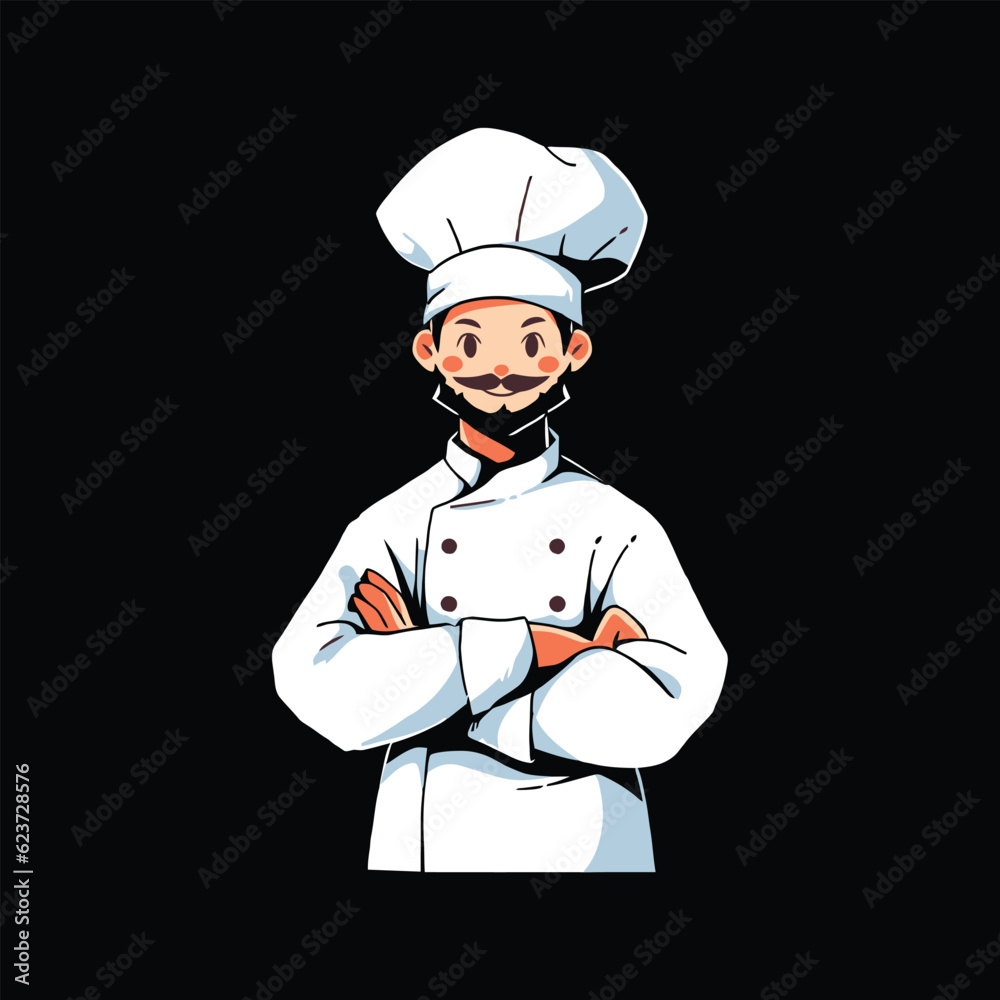 chef mascot logo design. restaurant logo Stock Vector | Adobe Stock