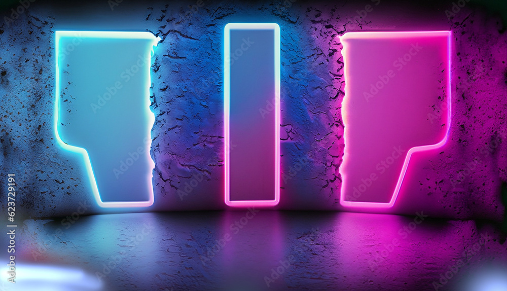 Neon lighting effect, neon background, neon background with wall ...