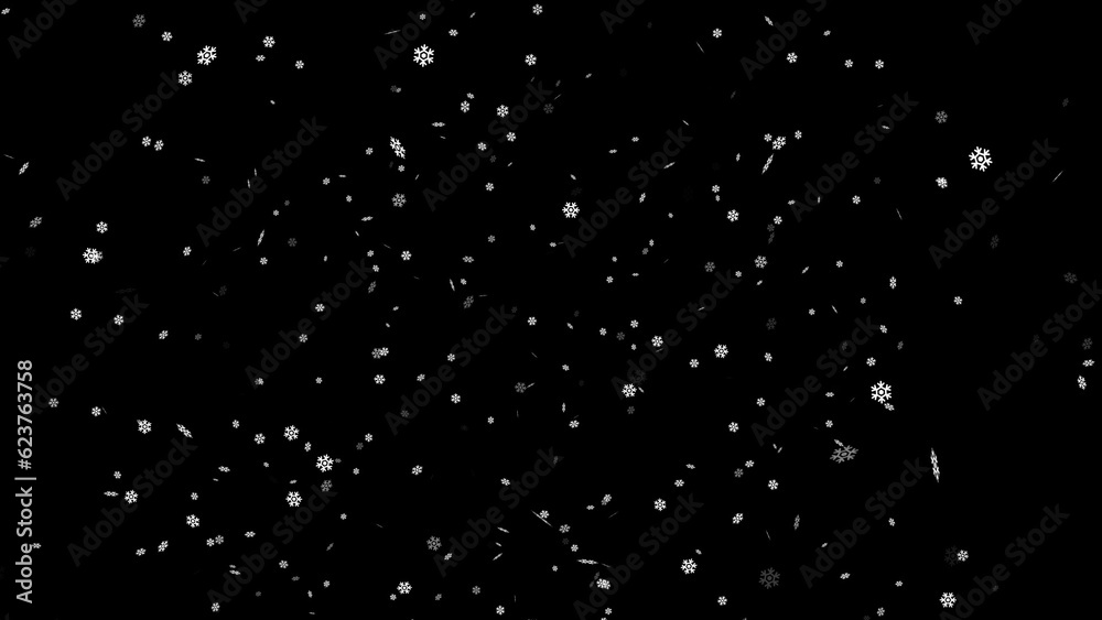 Snow Falling Loop Overlay Stock Template | Adobe Stock