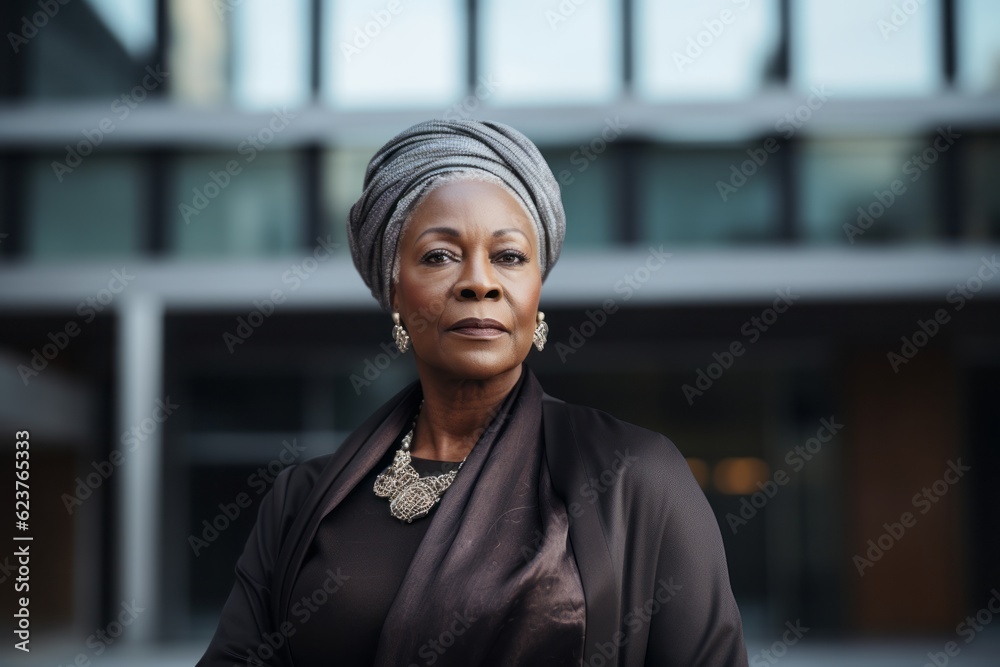 Medium shot portrait photography of a serious Nigerian black woman in ...