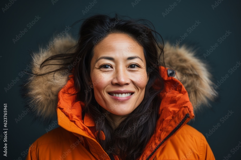 Portrait photography of a satisfied Chinese woman in her 40s wearing a ...