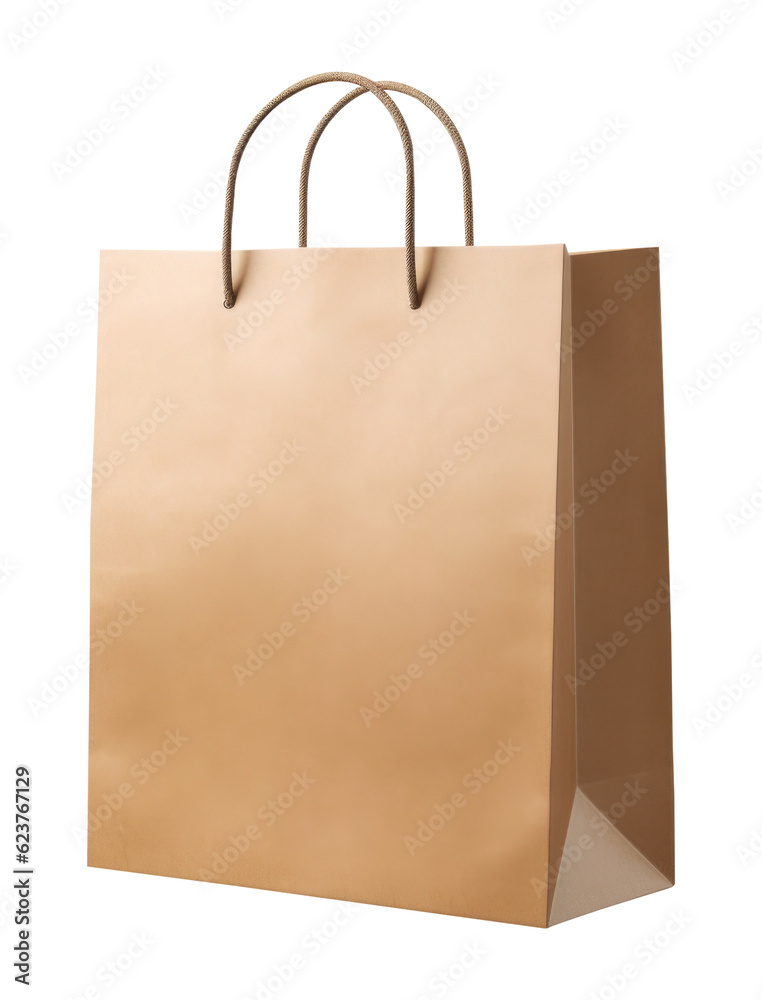 Paper Bag For Mockup Isolated on Transparent Background - Generative AI ...