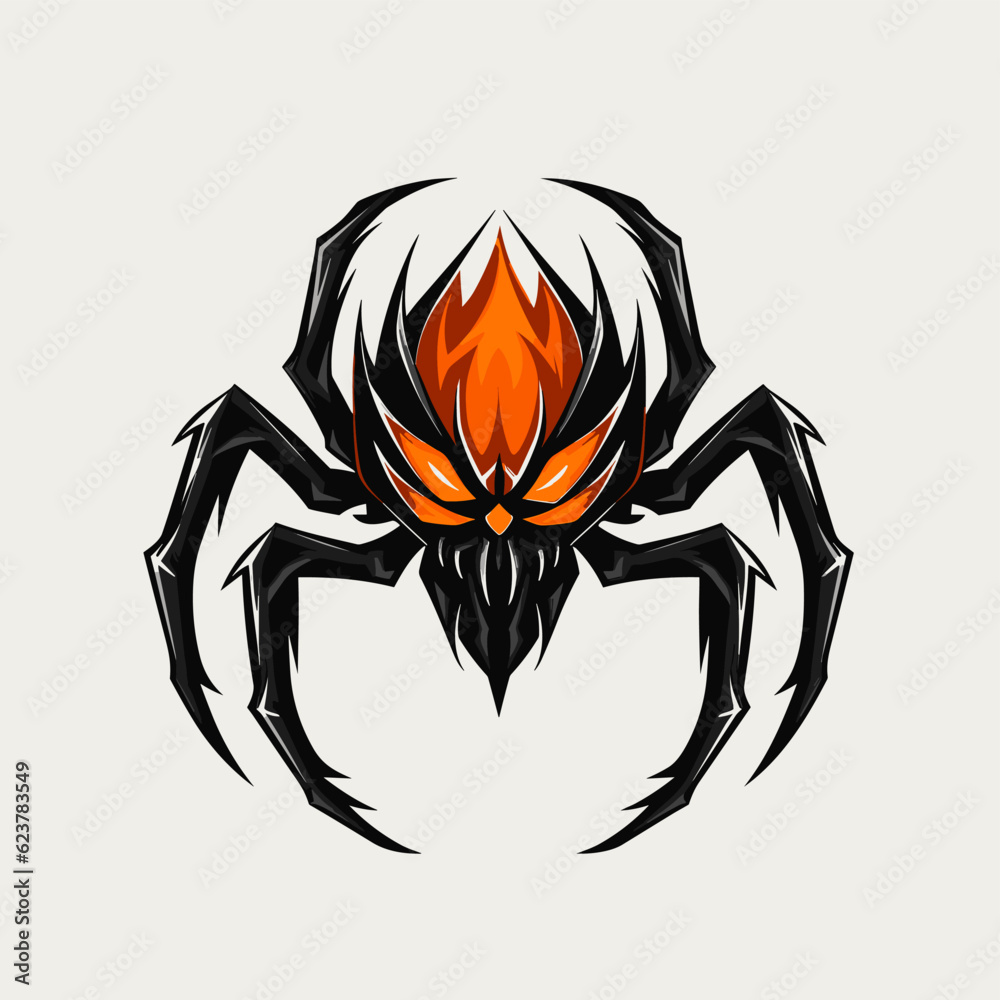 Esport vector logo spider, spider icon, spider head, vector, sticker ...