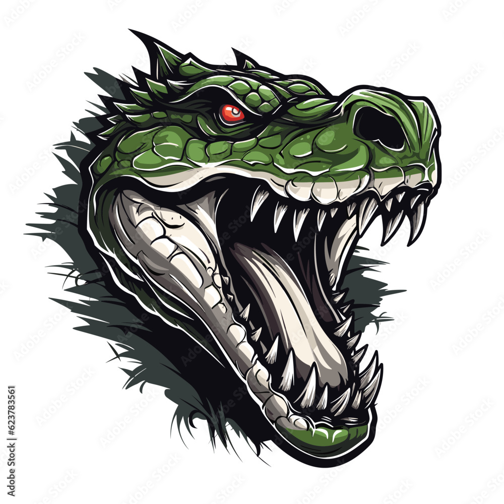 Esport vector logo crocodile, crocodile icon, crocodile head, vector ...
