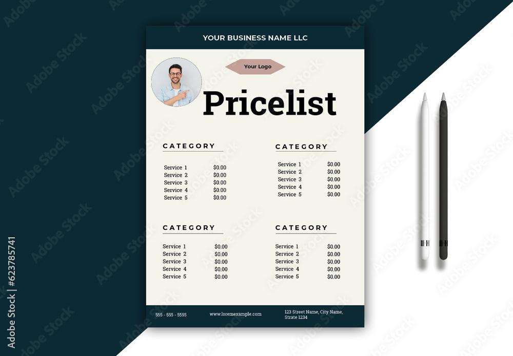 Pricelist Flyer Template Stock Template | Adobe Stock