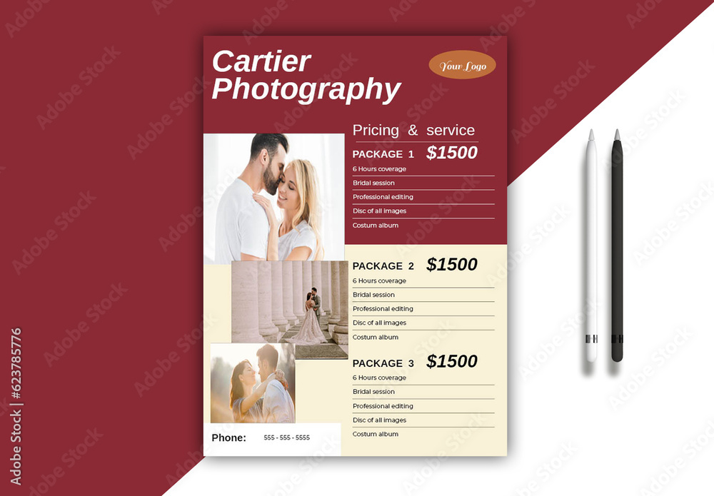 Cartier Photography Flyer Template Stock Template | Adobe Stock