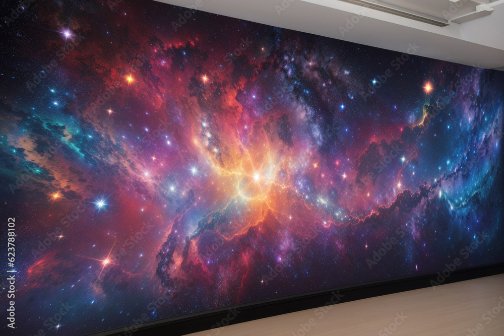 Colorful space galaxy cloud nebula. Stary night cosmos. Universe ...