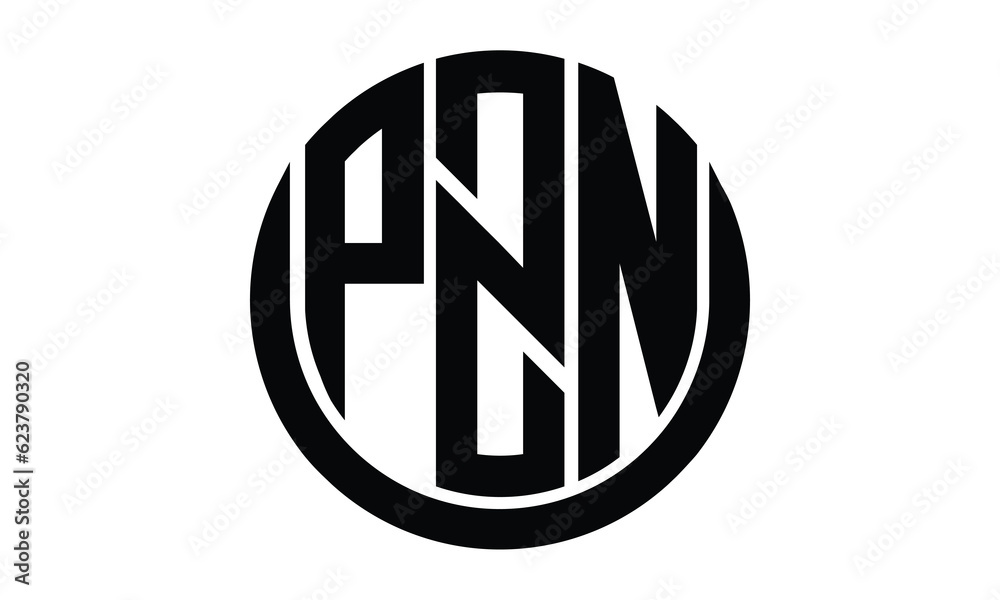 PZN shield in circle logo design vector template. lettermrk, wordmark ...