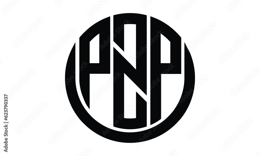 PZP shield in circle logo design vector template. lettermrk, wordmark ...