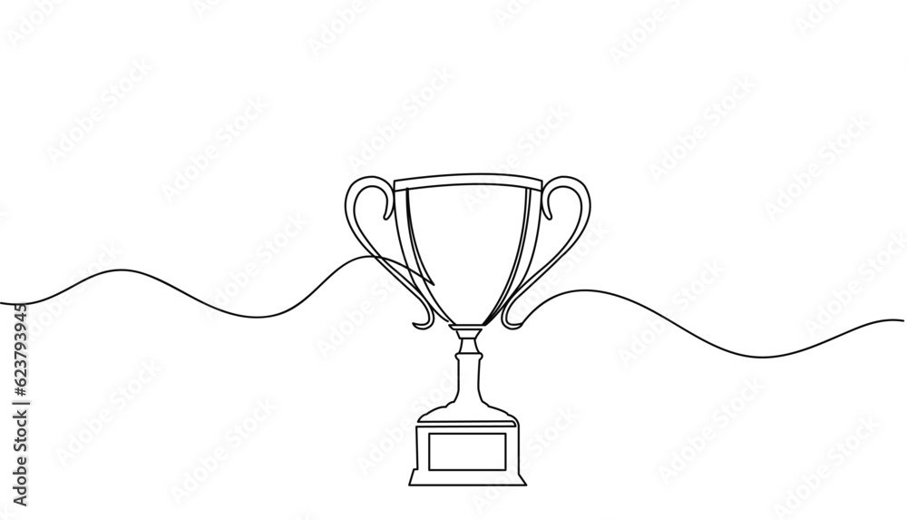 trophy line art style vector eps 10 Stock Vector | Adobe Stock