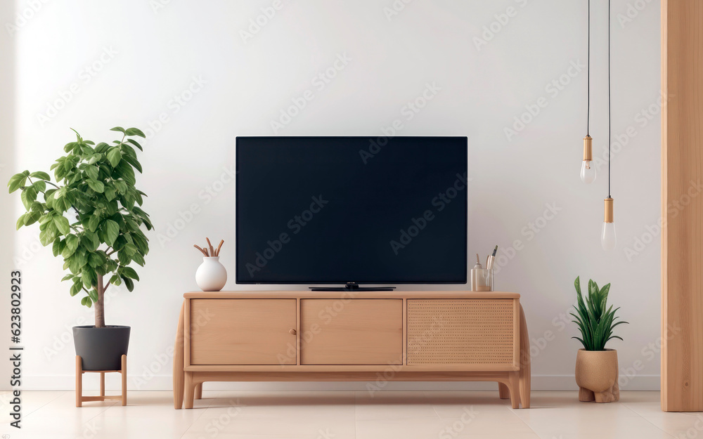 3D style. Simple Modern TV Stand and Storage Cabinet Design. Created ...