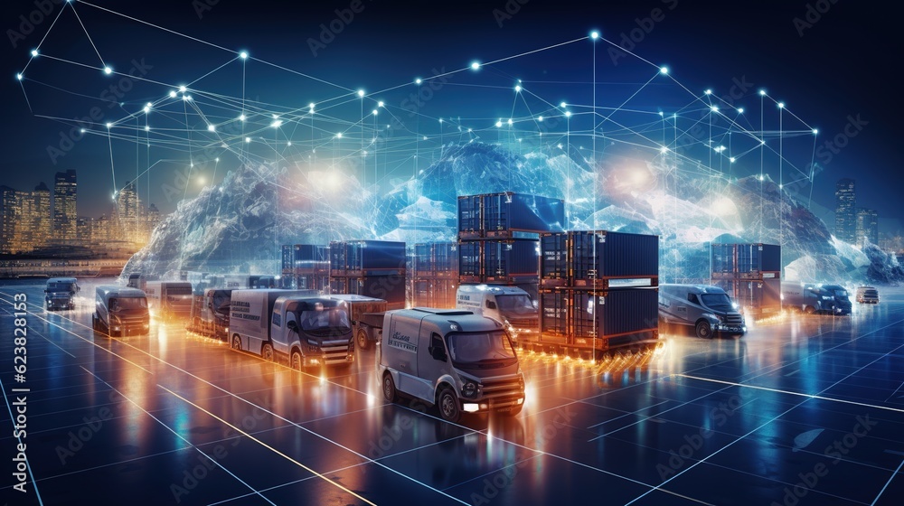Global logistics network distribution and transportation, Smart ...