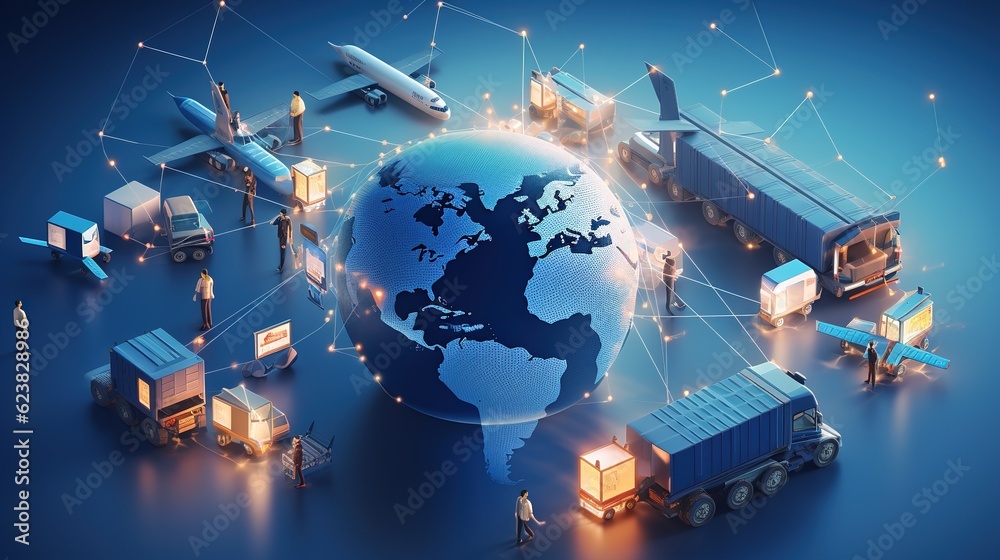 Logistic application service concept, Global logistics network Stock ...