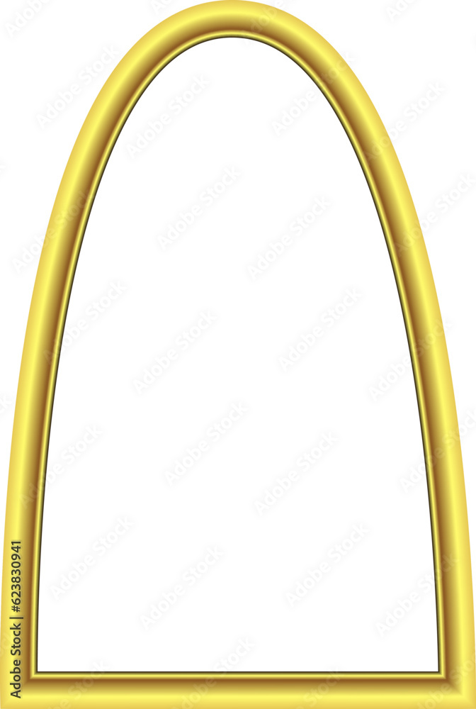 Parabolic Arch rectangular frame architecture window door Gold picture ...