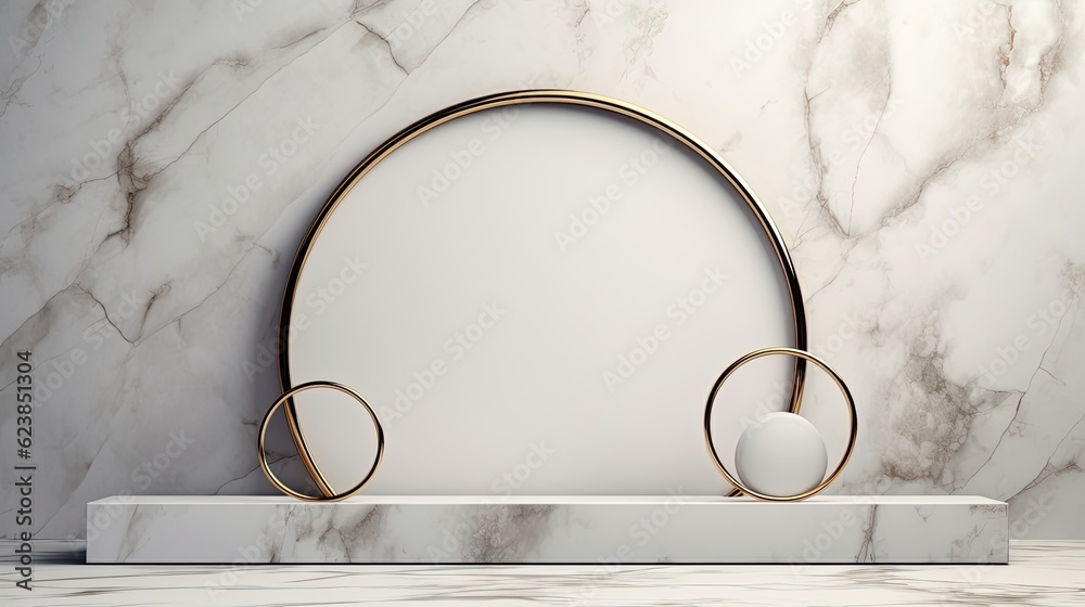 A minimalistic composition of intersecting marble frames in different ...