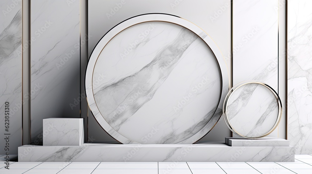 A minimalistic composition of intersecting marble frames in different ...
