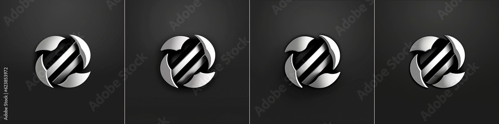 Logo design in modern and simple style. Concentric circles are used as ...