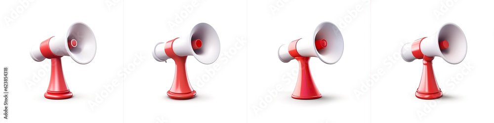 Unique eye-catching design with megaphone icon 3D effect adds depth and ...