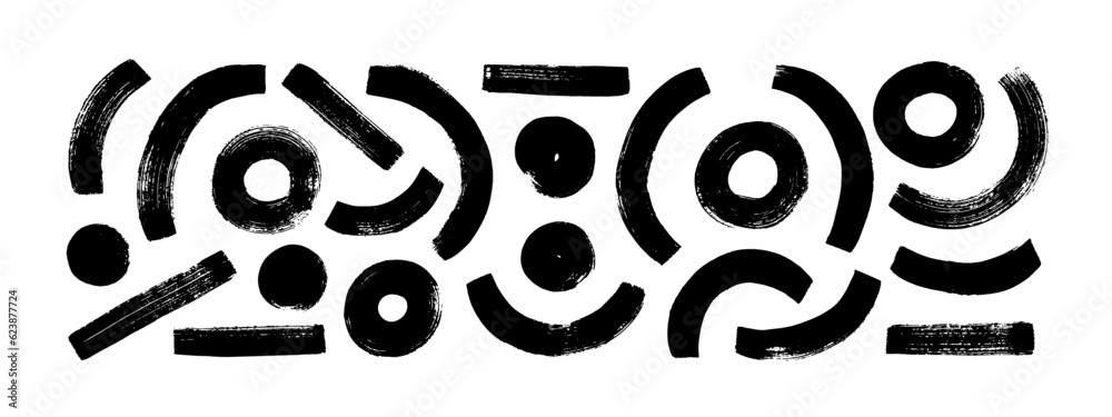 Abstract contemporary design set with bold arches and circles. Modern ...