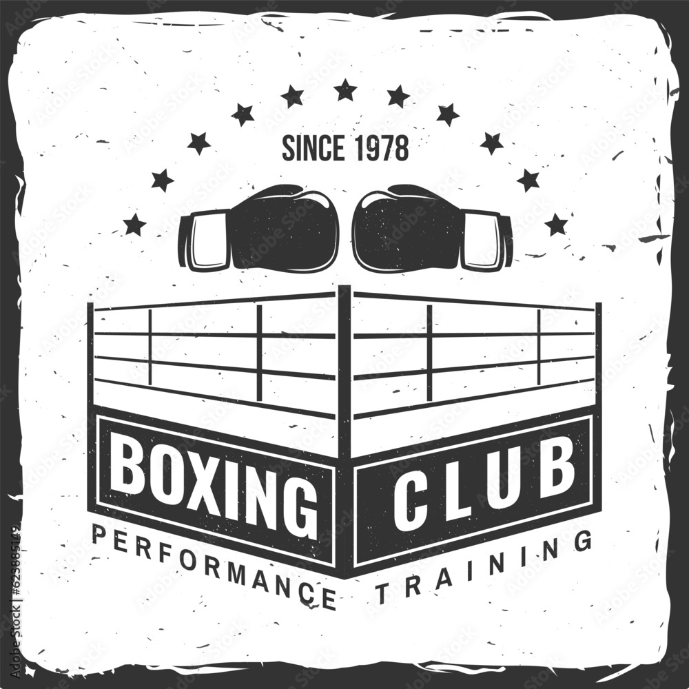 Boxing club badge, logo design. Vector illustration. For Boxing sport ...