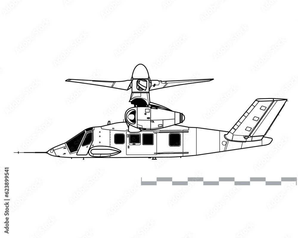 Bell V-280 Valor. Multirole tiltrotor aircraft. Takeoff configuration ...