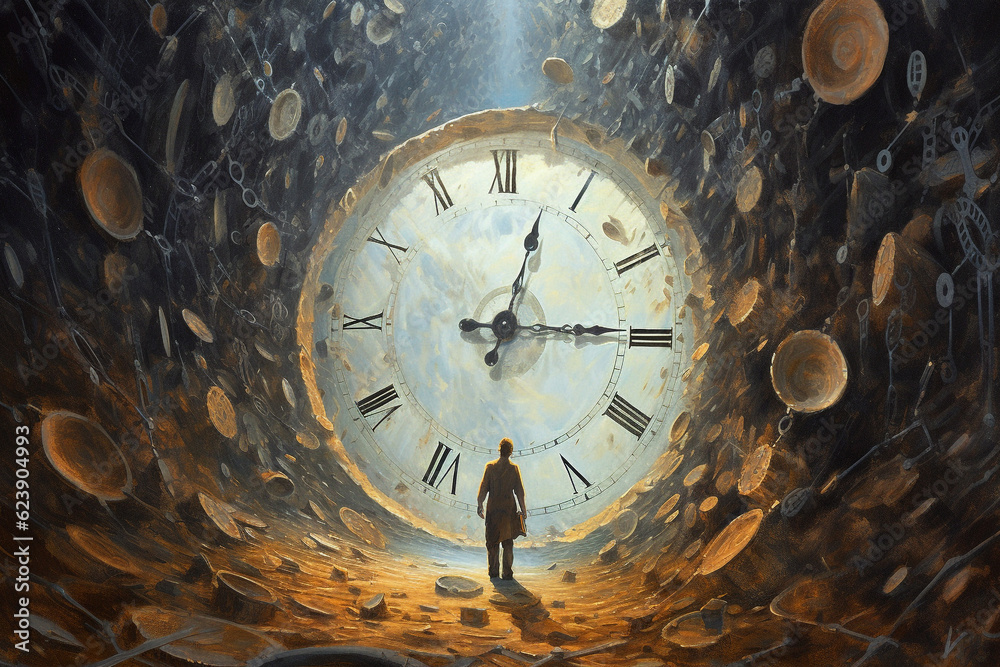 Time. An irreversible current flowing in only one direction, from past ...