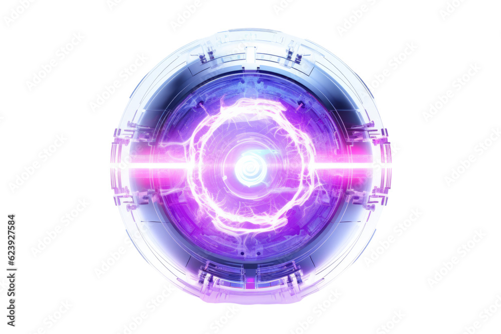 futuristic energy core pulsating with a mesmerizing electricty ...