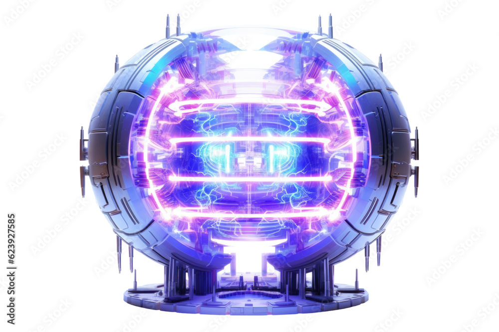 futuristic energy core pulsating with a mesmerizing electricty ...