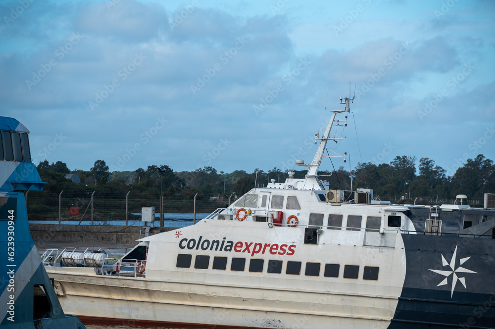 Colonia Express Ferry in the Port of Colonia del Sacramento, ferry ...