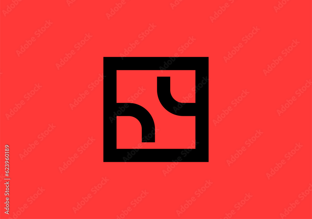 red letter S, An ingenious logo design, utilizing squares and negative ...
