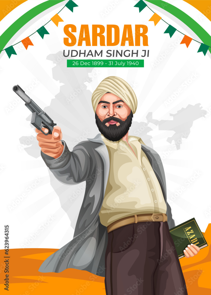 Vector illustration of Indian freedom fighter. Vector illustration ...