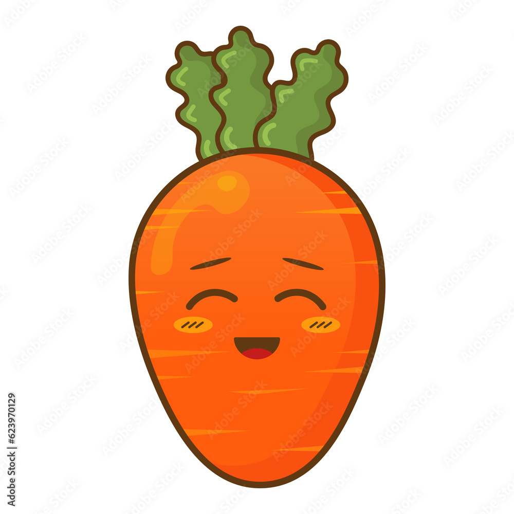 smile carrot kawaii style. cute png illustration fruit and vegetable ...