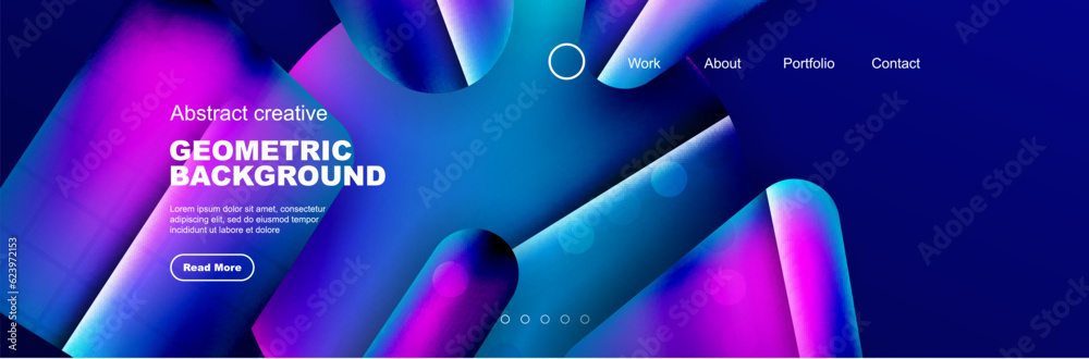 Bright glossy overlapping geometric shapes background. Vector ...