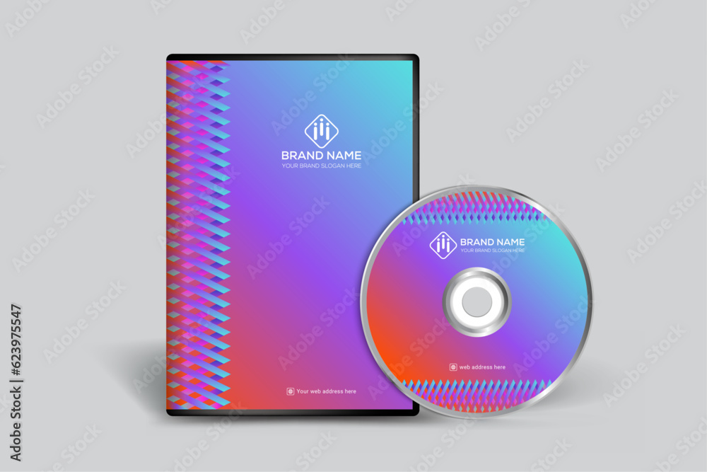 Gradient luxury DVD cover template Stock Vector | Adobe Stock