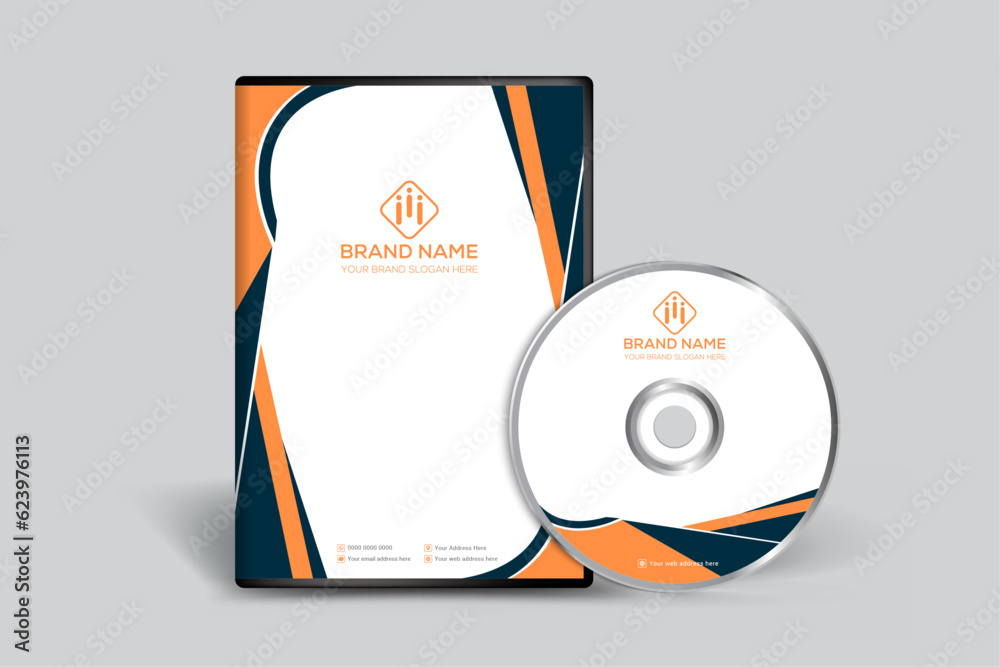 Gradient DVD cover template Stock Vector | Adobe Stock