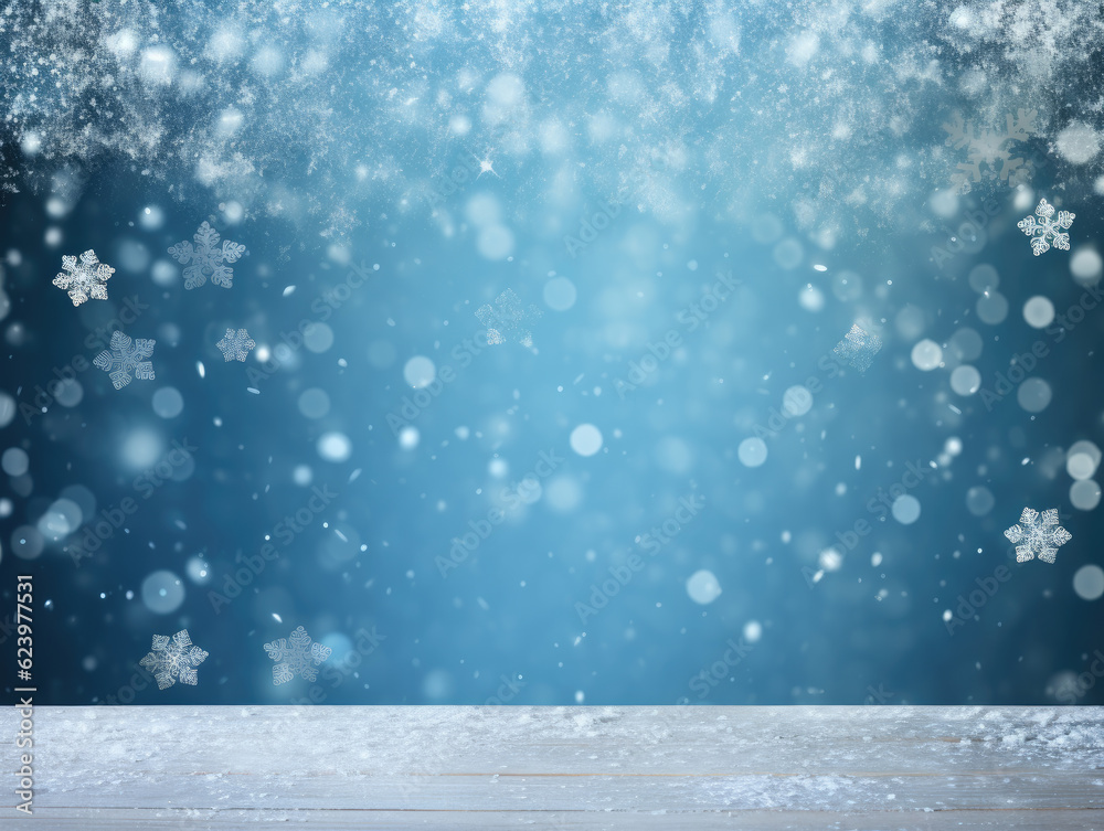 Lively stage backgrounds painted in a combination of light sky-blue and ...