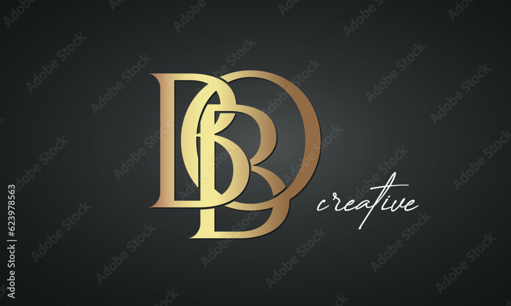luxury letters BBO golden logo icon premium monogram, creative royal ...