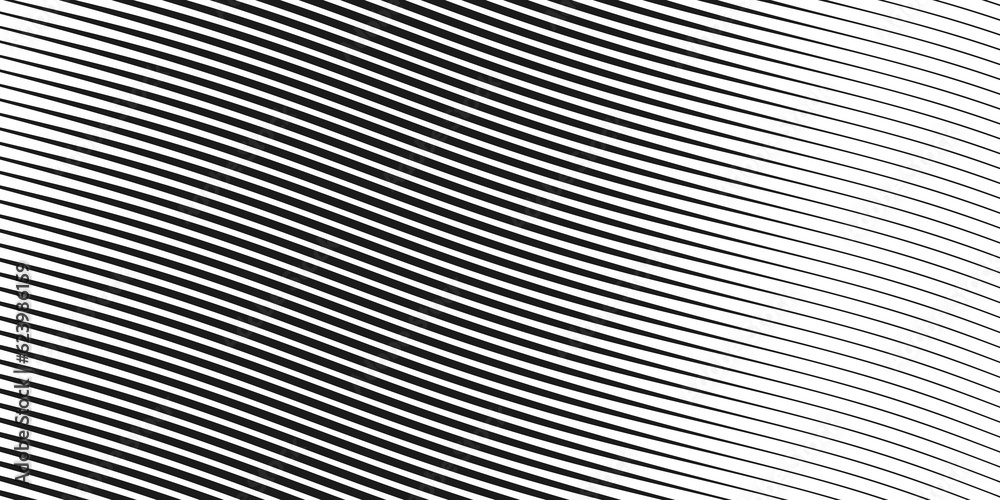 Diagonal lines halftone effect. Abstract black and white background ...