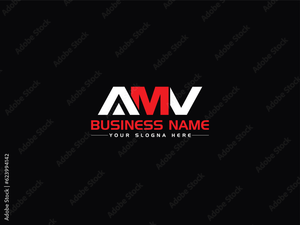 AMV Logo Vector Art, Initial amv Alphabet Letter Logo Template Stock ...